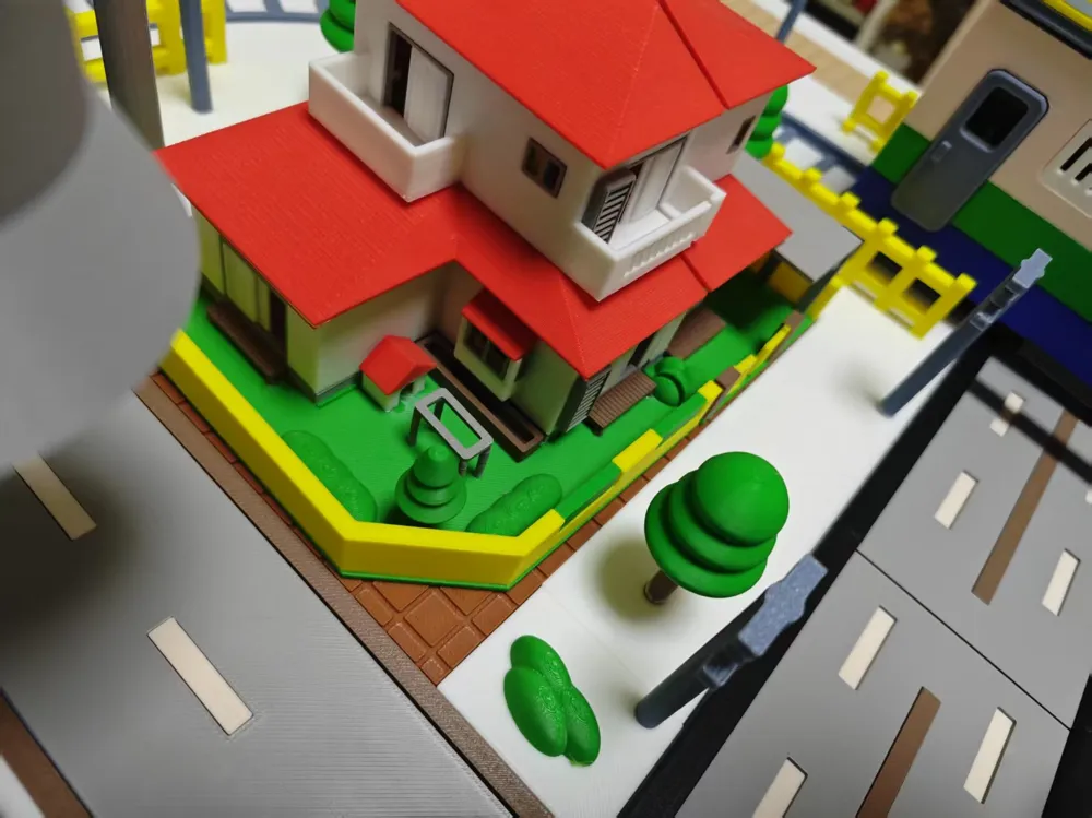 Tram to Childhood Anime Town (Scene Town) by user_1760951537MakerWorld ...