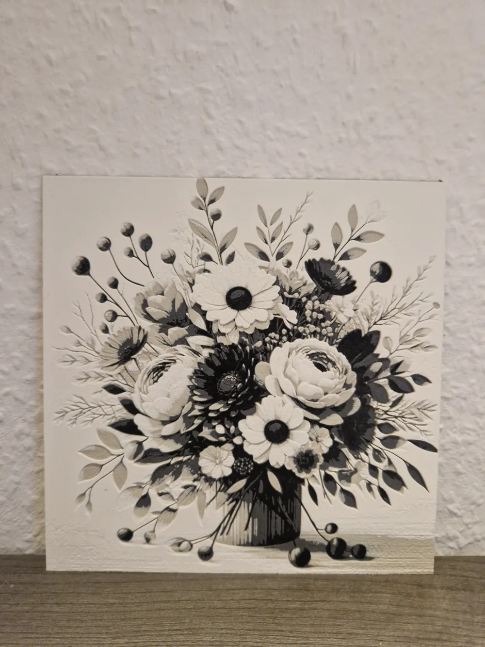 Hueforge Flowers black and white maatte by PR 3D-PRINTS - MakerWorld