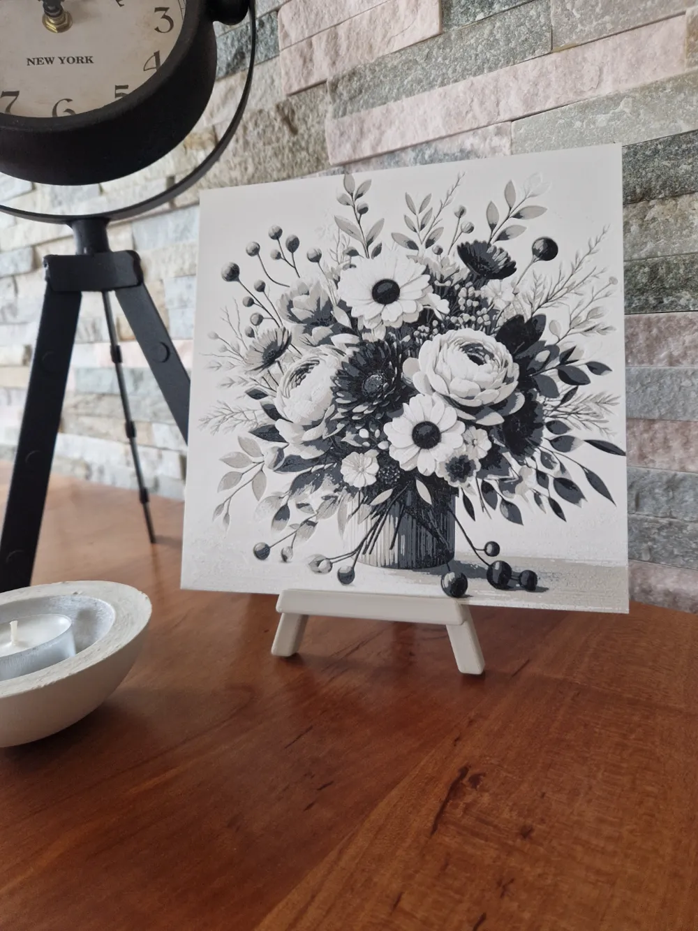Hueforge Flowers black and white maatte - Free 3D Print Model - MakerWorld