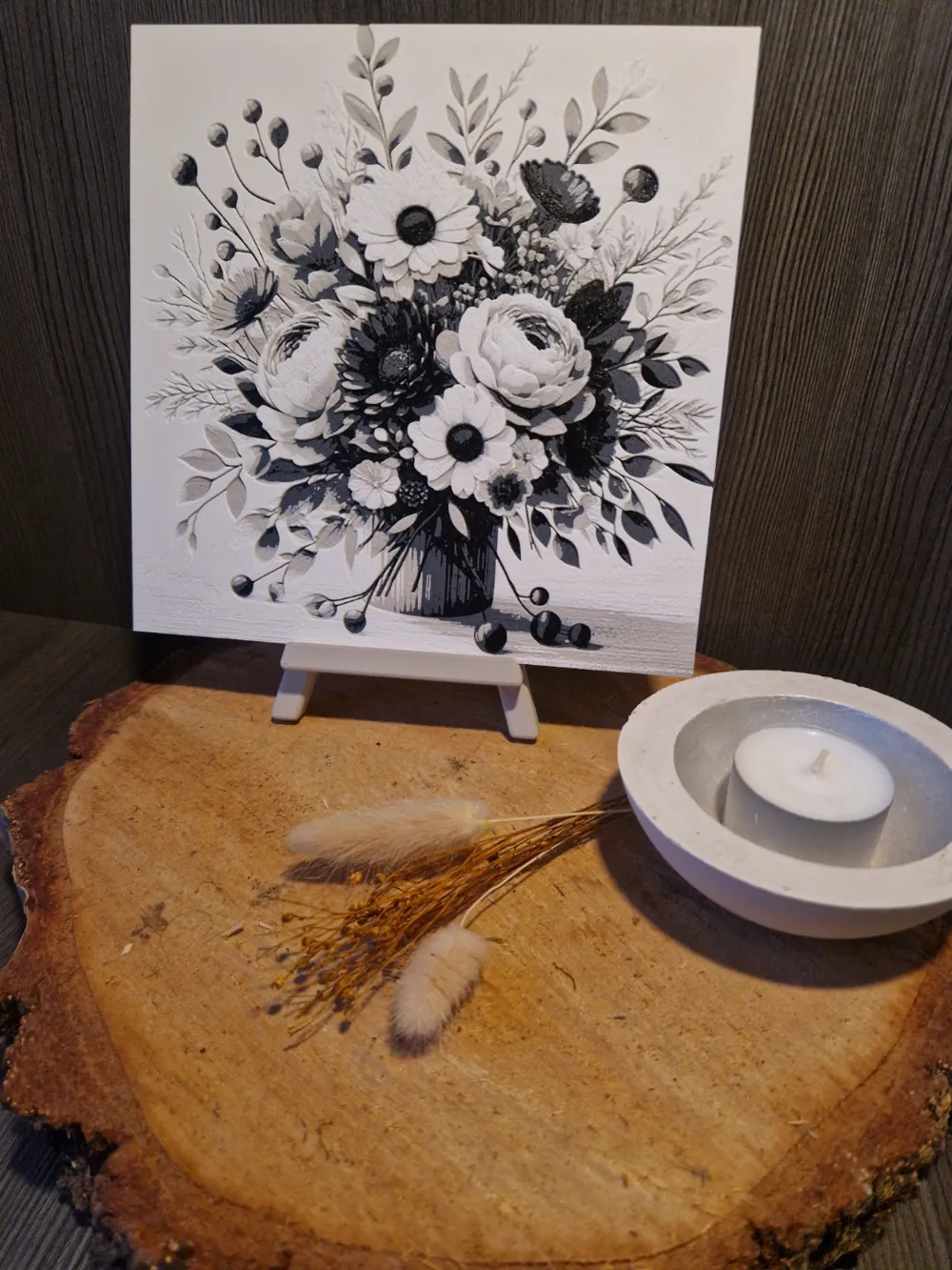 Hueforge Flowers black and white maatte - Free 3D Print Model - MakerWorld