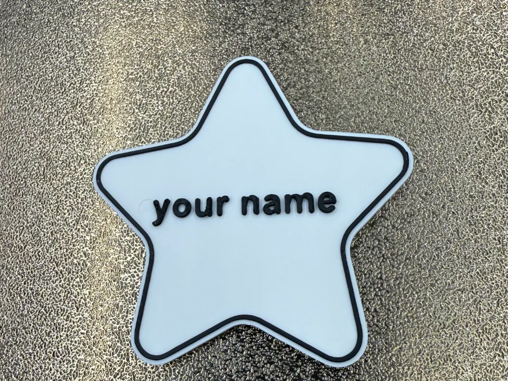 EDITABLE STAR WITH YOUR NAME - Free 3D Print Model - MakerWorld