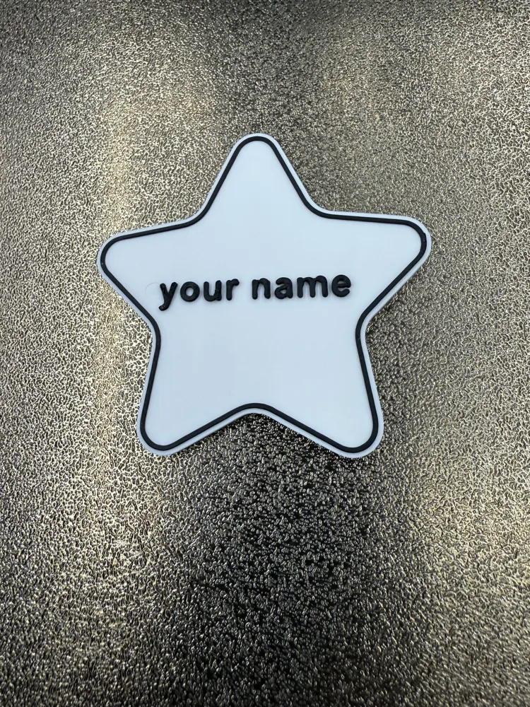 EDITABLE STAR WITH YOUR NAME - Free 3D Print Model - MakerWorld