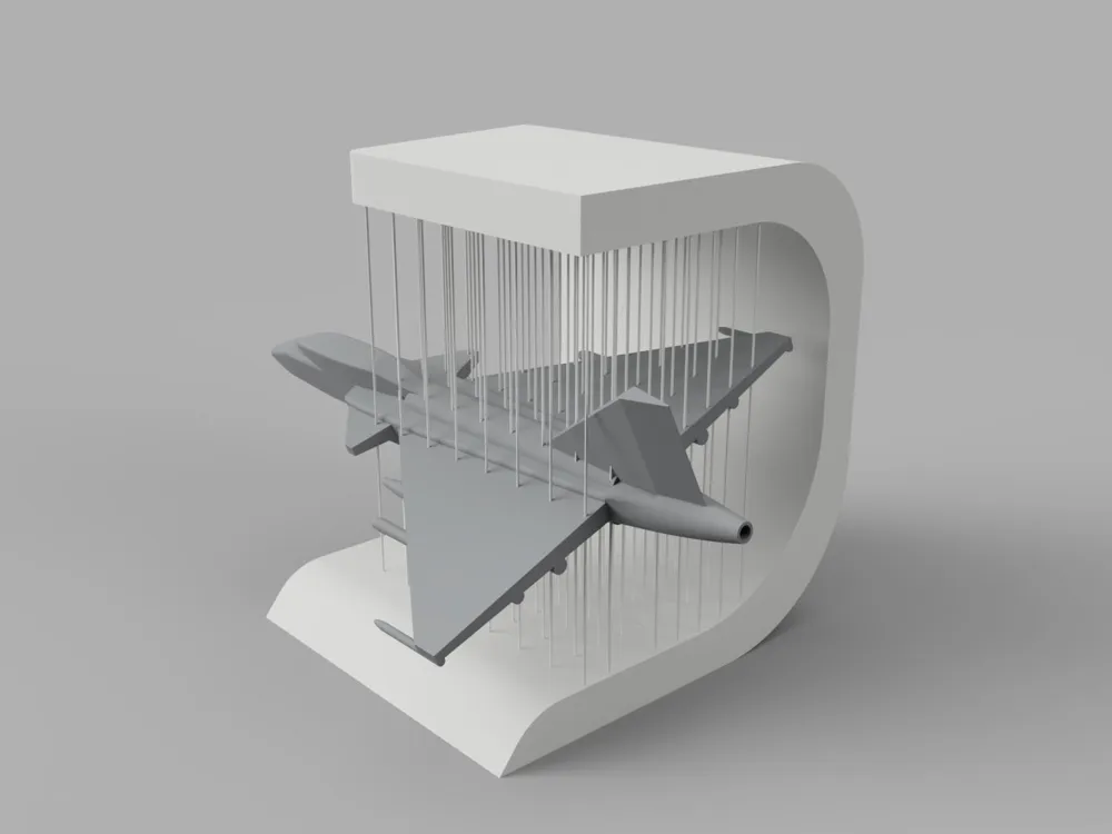 Jet Fighter Suspended Desktop by WaterMeloon - MakerWorld