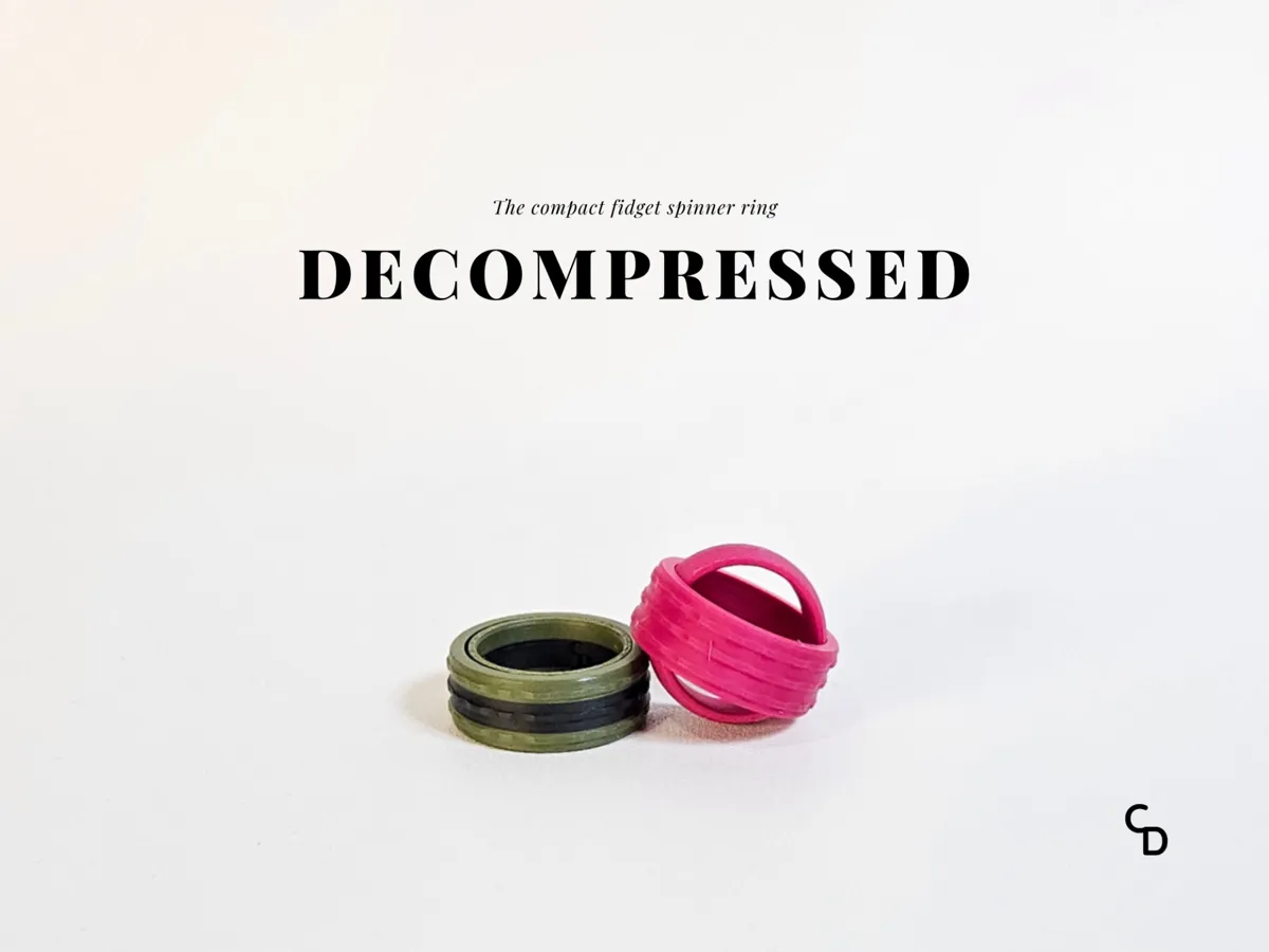 Compact Decompression Fidget Spinner Stress Ring by Caziuz Designs ...