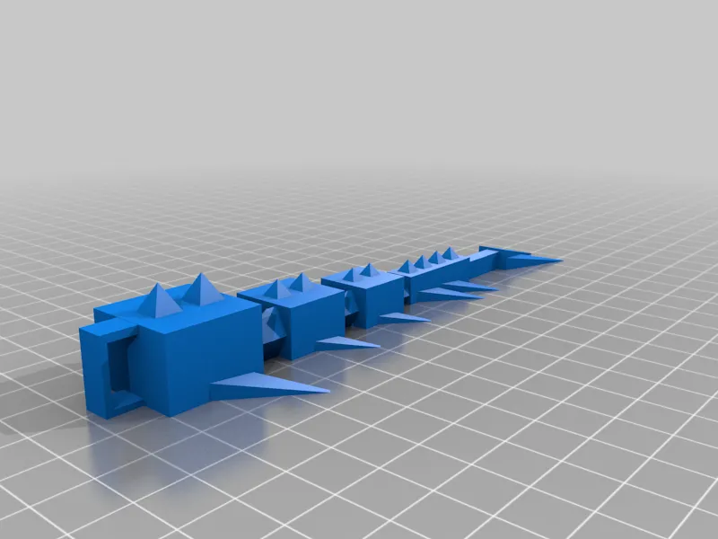 8-bit Articulated Dragon Tail Keychain by KyuubiNight - MakerWorld