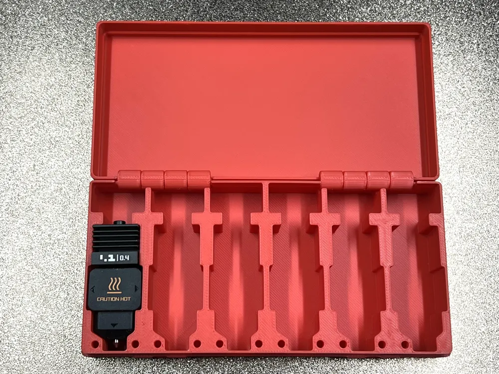 H2D H2S P2S hotend storage box nozzle storage box Print in Place hinged ...