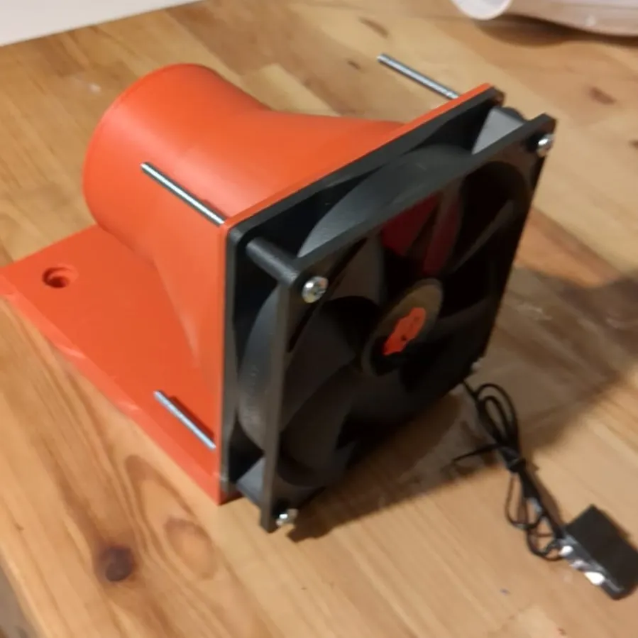 Wind Simulator Tube Mount for 120x120mm Fan by Tintin Boulsard - MakerWorld