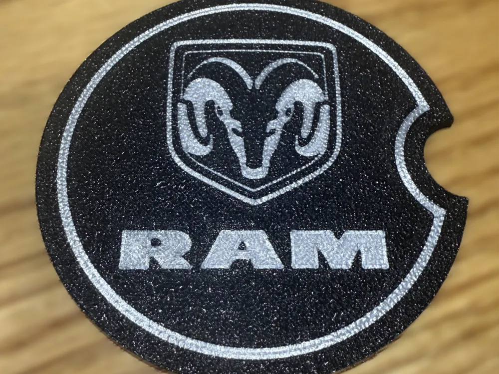 Dodge Ram Cup Holder Coaster set of 2 by CYBR3D MakerWorld: Download ...