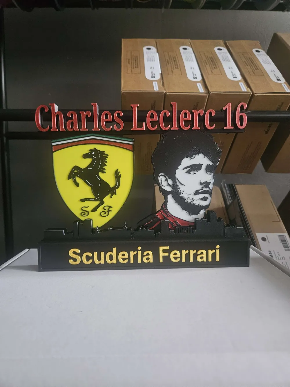 Charles Leclerc ferrari with skyline of Monaco by Jessie_3d_art ...