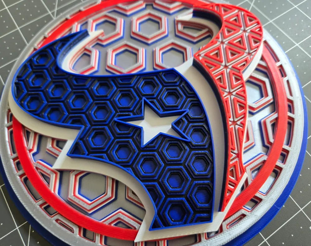 Houston Texans Dimensional Mosaic by Richie Rich Richie Rich - MakerWorld
