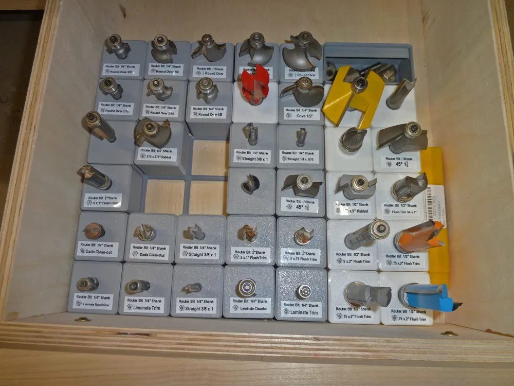 Router Bit Organization - Gridfinity Compatible - Free 3D Print Model ...