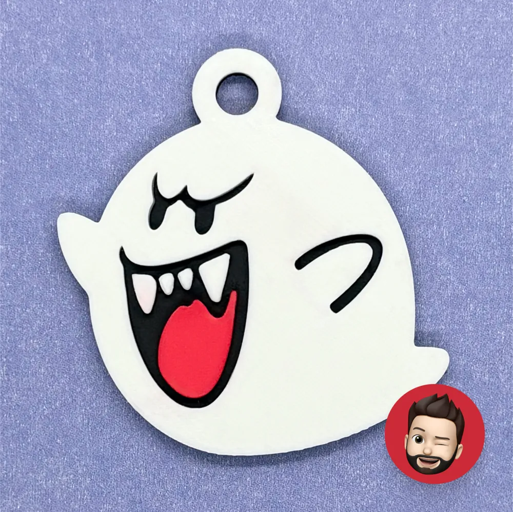 Mario Boo keychain by nicodeimos - MakerWorld