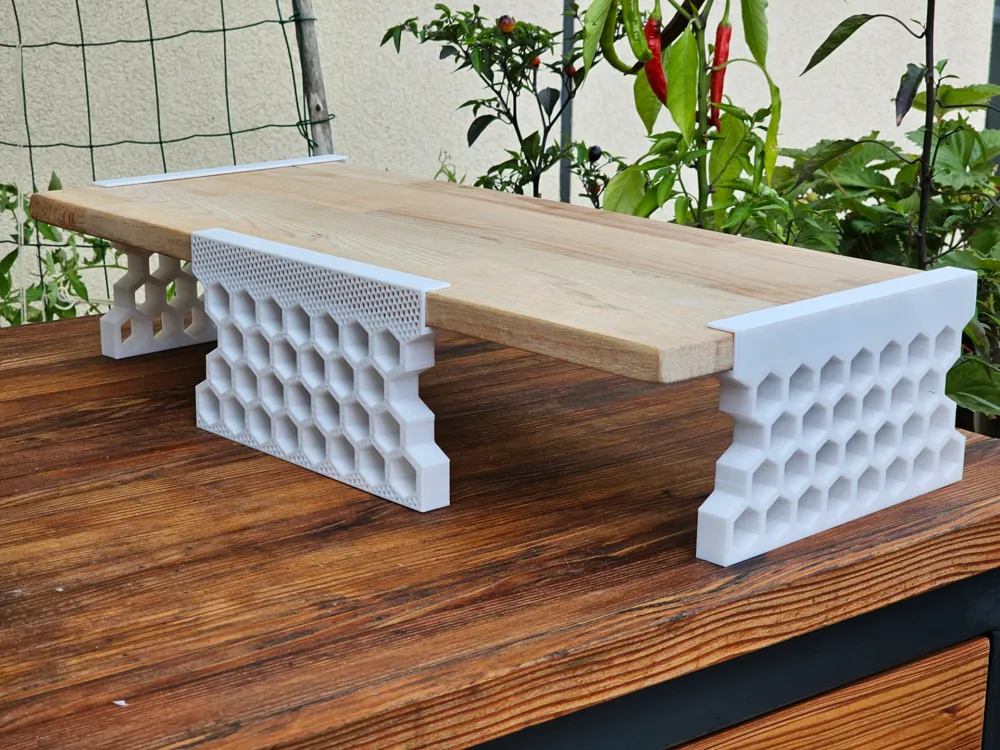 Monitor Stand Legs | Modern Honeycomb Legs by D4vidPgc - MakerWorld
