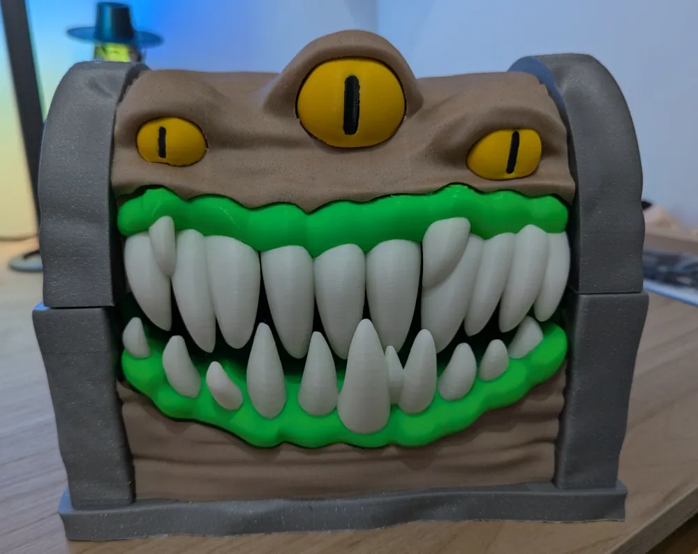 Monster Chest (Mimic) large base gridfinity pin by Arnau - MakerWorld