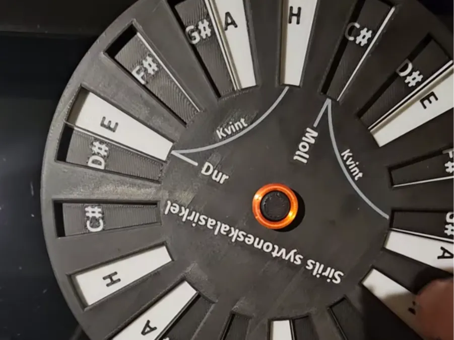 Scale wheel for teaching piano scales and chords - Free 3D Print Model ...