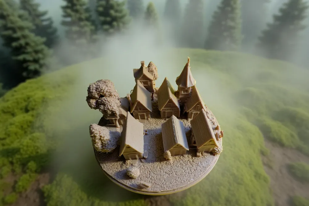 Miniatur Village 1 - Free 3D Print Model - MakerWorld