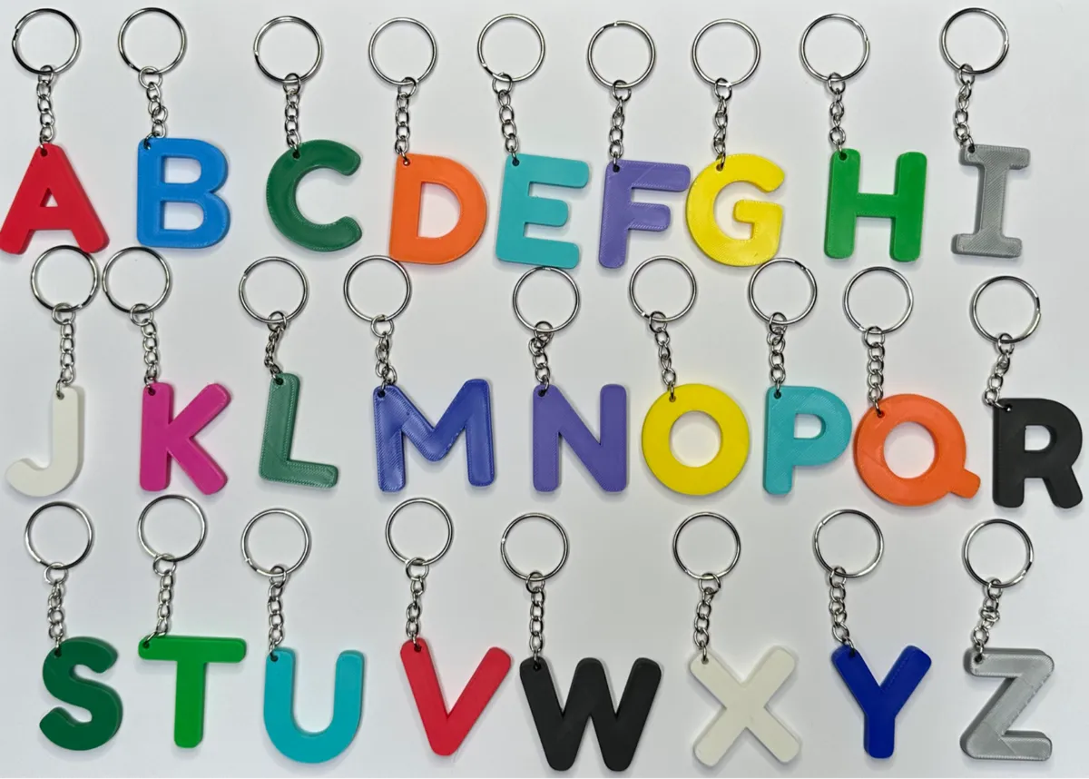 Letter Keyrings - Free 3D Print Model - MakerWorld