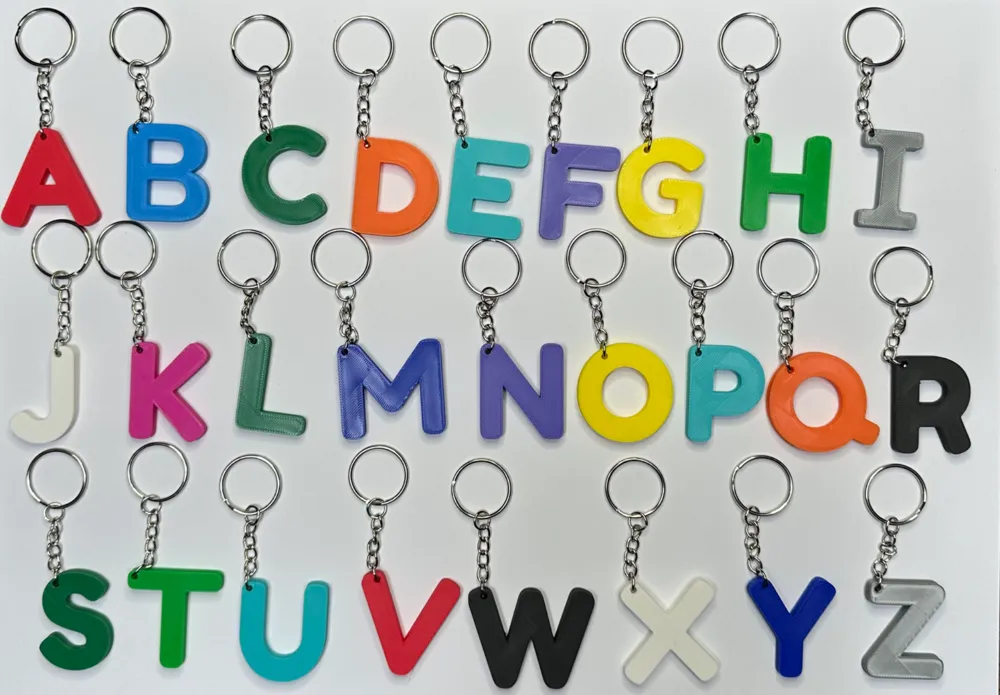 Letter Keyrings - Free 3D Print Model - MakerWorld