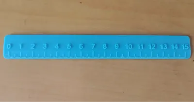 15cm ruler with the smallest graduation of 1mm. The graduations are ...