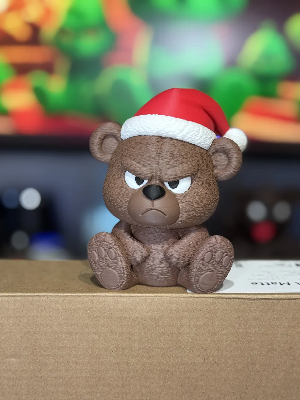 Grumpy Christmas Bear - Free 3D Print Model - MakerWorld
