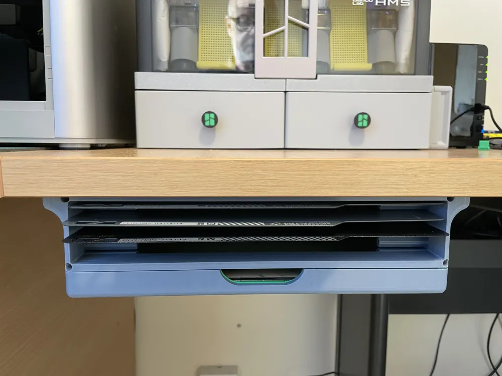 Bambu Build Plate storage - underdesk/shelf Remixed by Ov4l8alls ...