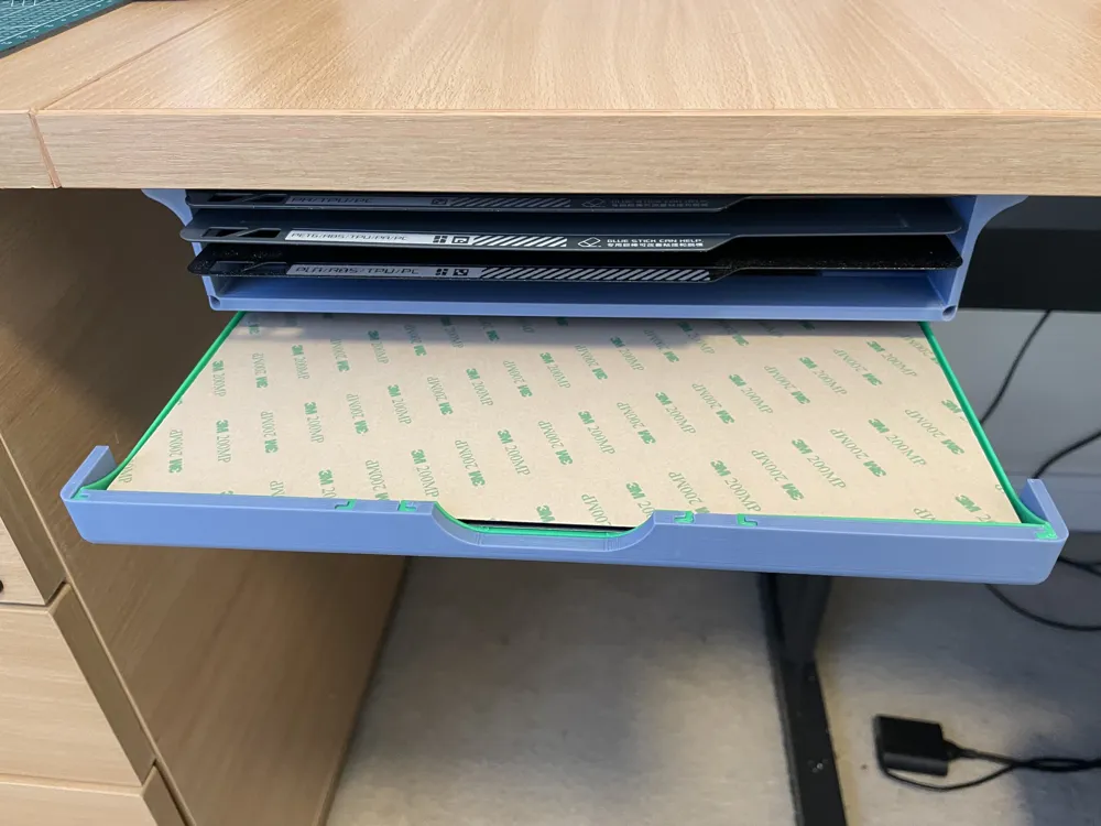 Bambu Build Plate storage - underdesk/shelf Remixed by Ov4l8alls ...