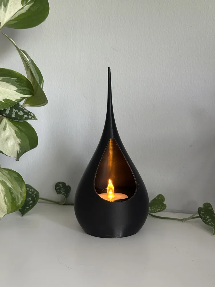 Teardrop Tealight LED candle holder by Abstractia Design MakerWorld ...