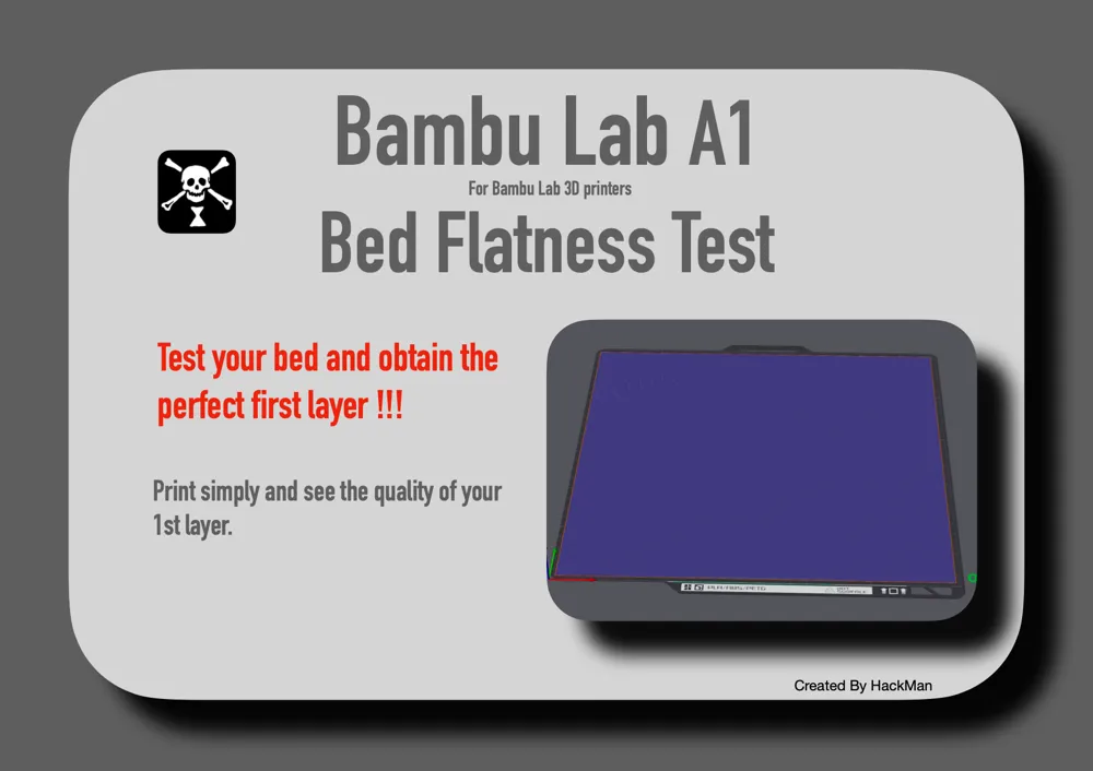 A1 Bed flatness test by HackMan - MakerWorld