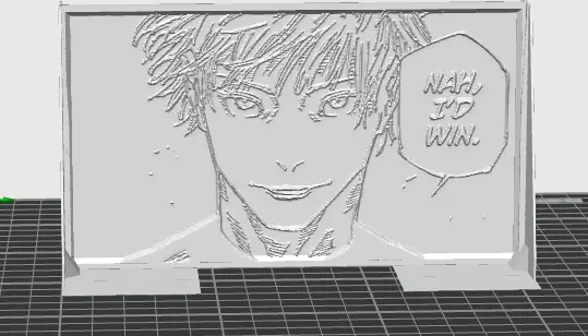 I'd win lithophane Gojo Satoru by printzel_pretzel MakerWorld: Download ...