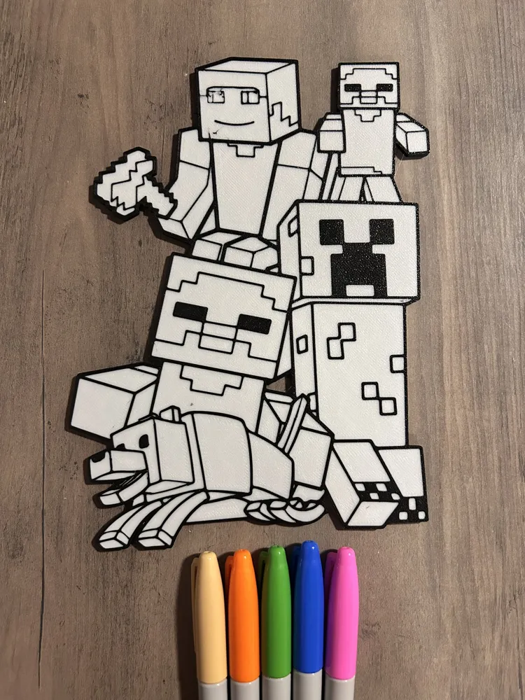 Minecraft Collage Color Art - Free 3D Print Model - MakerWorld