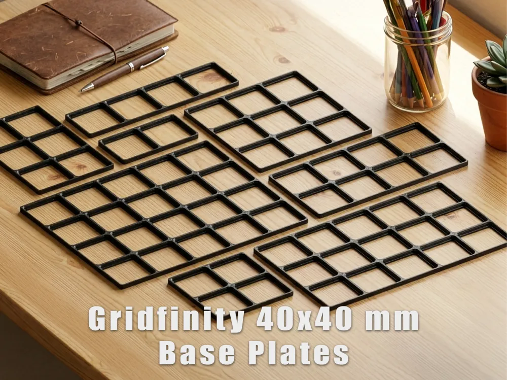 Gridfinity 40x40 mm – Base Plates - Free 3D Print Model - MakerWorld
