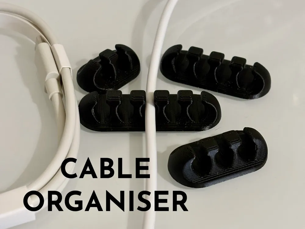Organize CABLES desk wall PC smartphone gadget - Free 3D Print Model ...