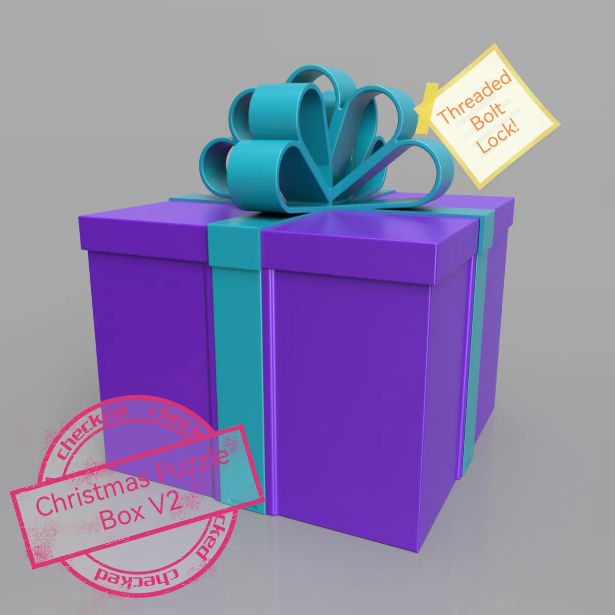 Christmas Puzzle Gift Box V2 - Free 3D Print Model - MakerWorld