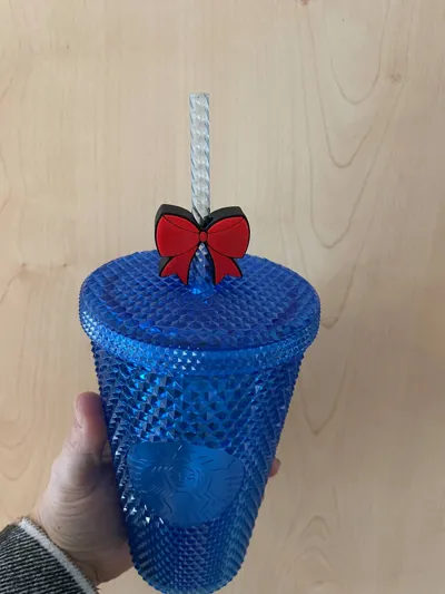 Small bow straw topper - Free 3D Print Model - MakerWorld