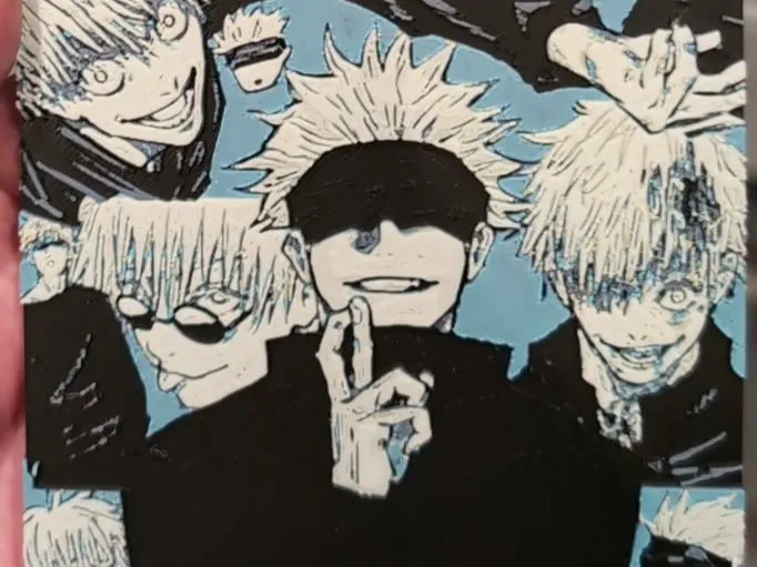 Collage de Gojo - Jujutsu Kaisen 100x200 Hueforge - Modelo de impresión ...