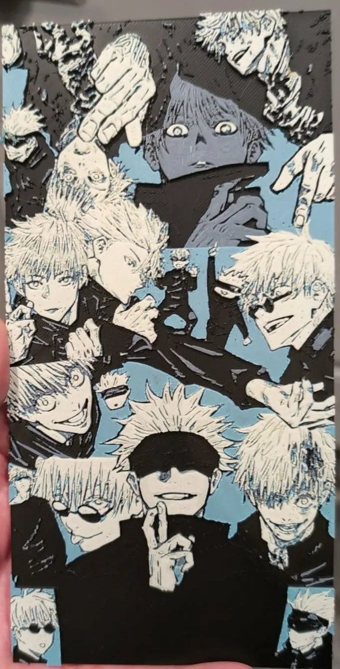 Collage de Gojo - Jujutsu Kaisen 100x200 Hueforge - Modelo de impresión ...