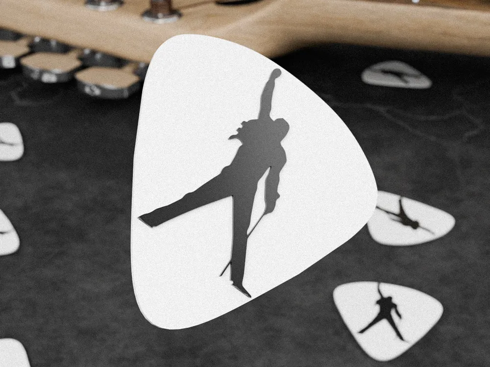 Queen Freddie Mercury Guitar pick 3D logo by letsmind - MakerWorld