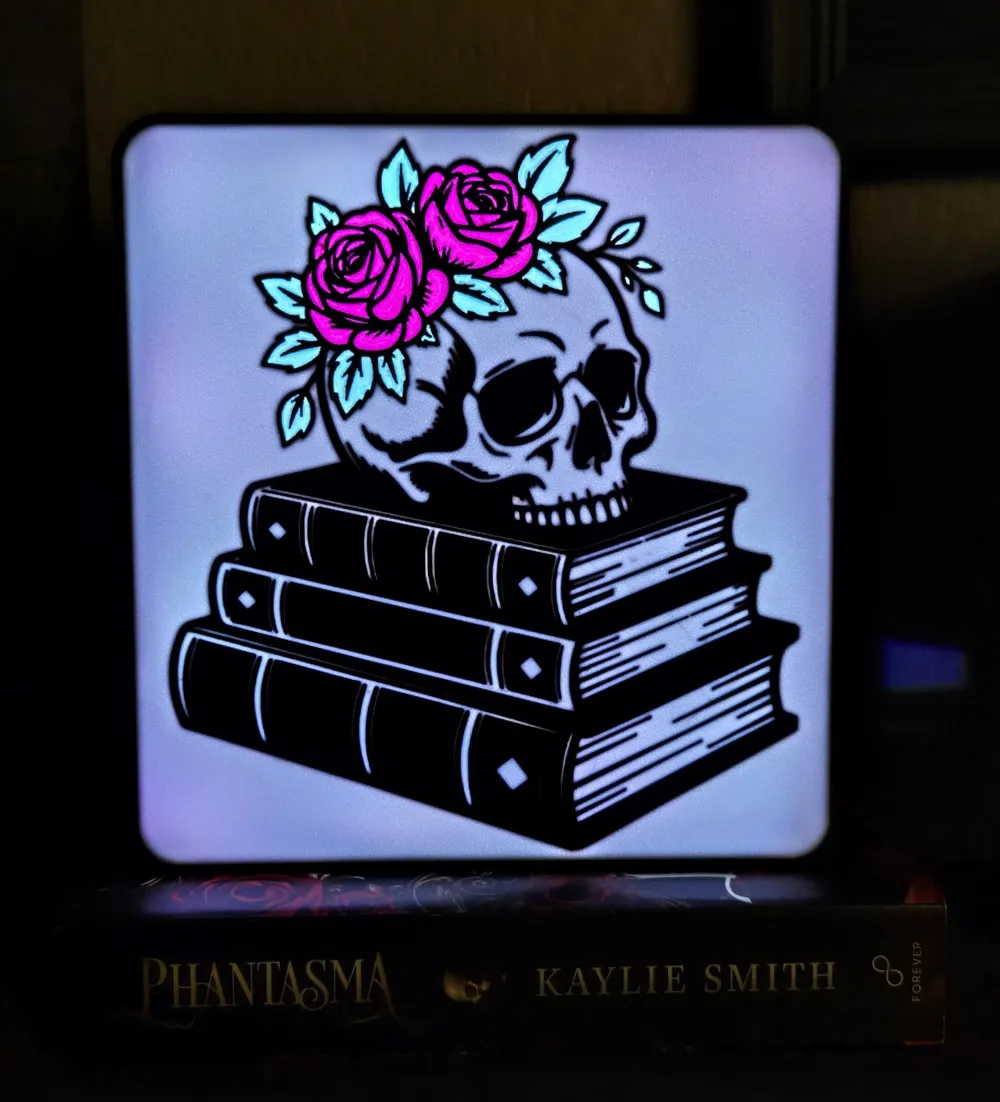 Skull and Rose Light Box - Free 3D Print Model - MakerWorld