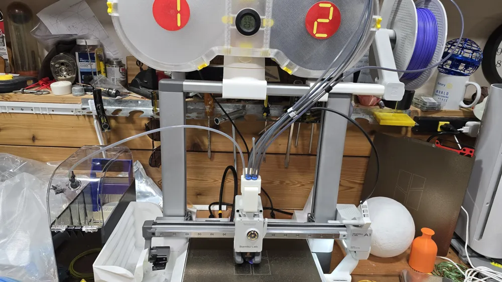 AMS Lite Hub - 7-Way Filament Hub - Free 3D Print Model - MakerWorld