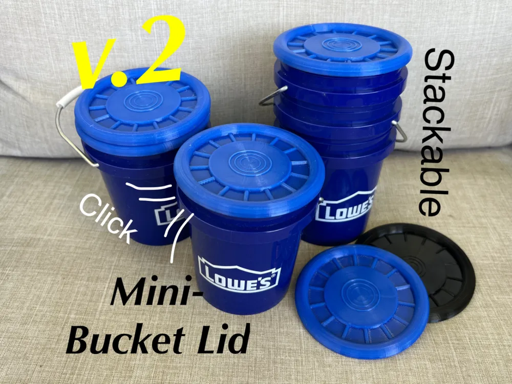 Lowes Mini Bucket Lid - Free 3D Print Model - MakerWorld