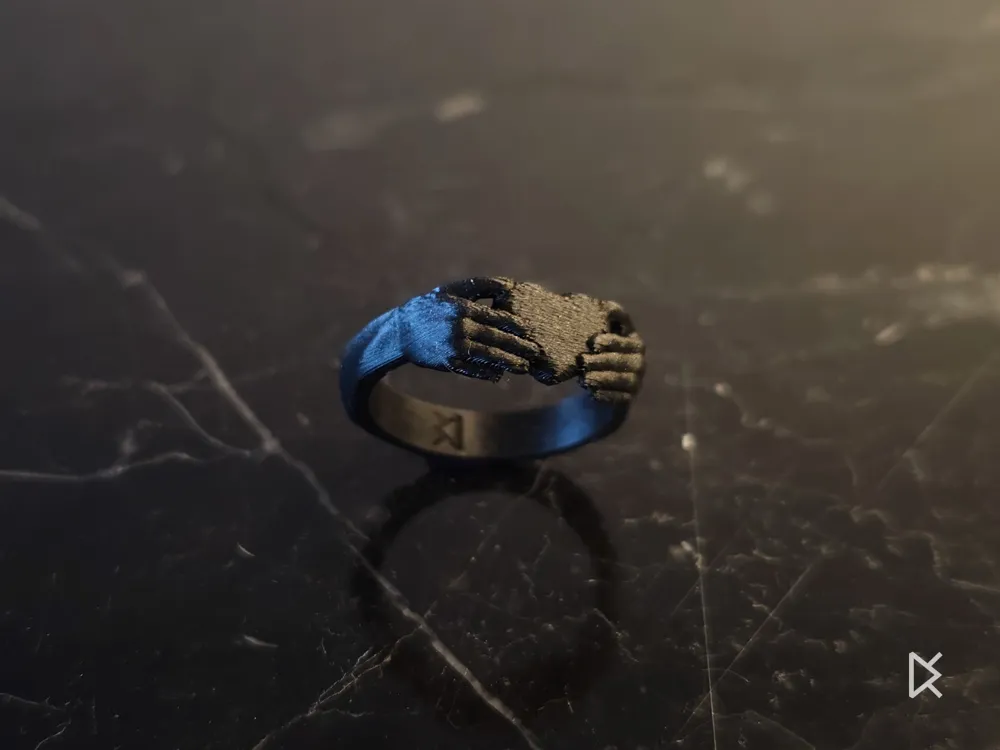 Claddagh Ring - Modern - Free 3D Print Model - MakerWorld