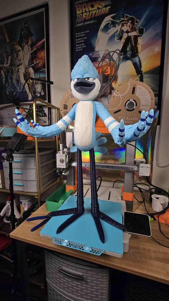 Mordecai Figure Regular Show Giant Character OHHHH - Free 3D Print ...