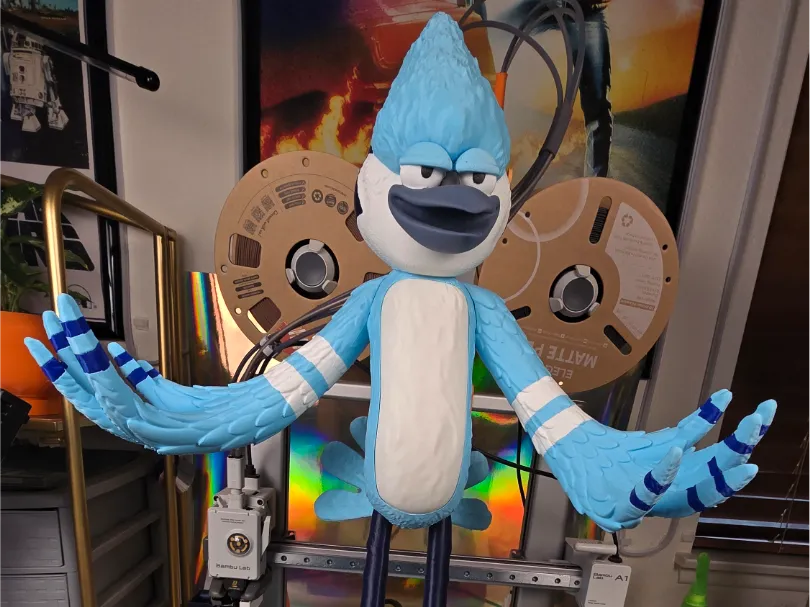 Mordecai Figure Regular Show Giant Character OHHHH - Free 3D Print ...