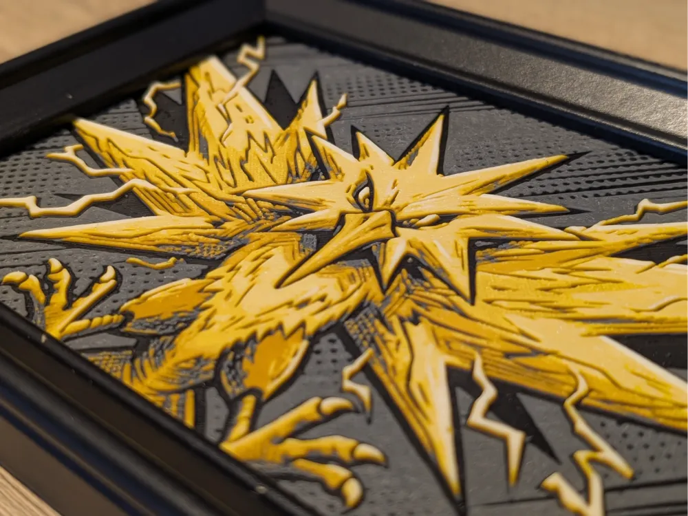 Zapdos Hueforge 7x5 - Free 3D Print Model - MakerWorld
