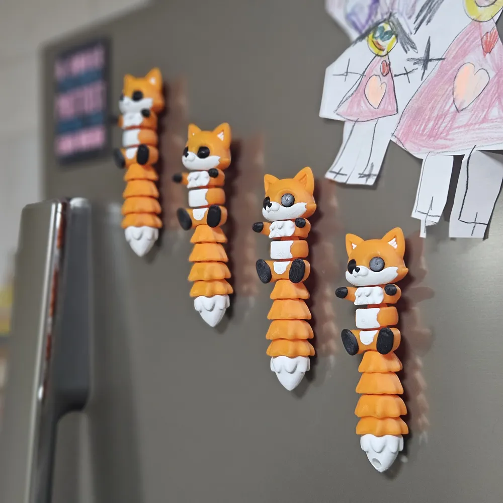 Moxxie – Flexi Fox Keychain & Fridge Magnet - Free 3D Print Model ...