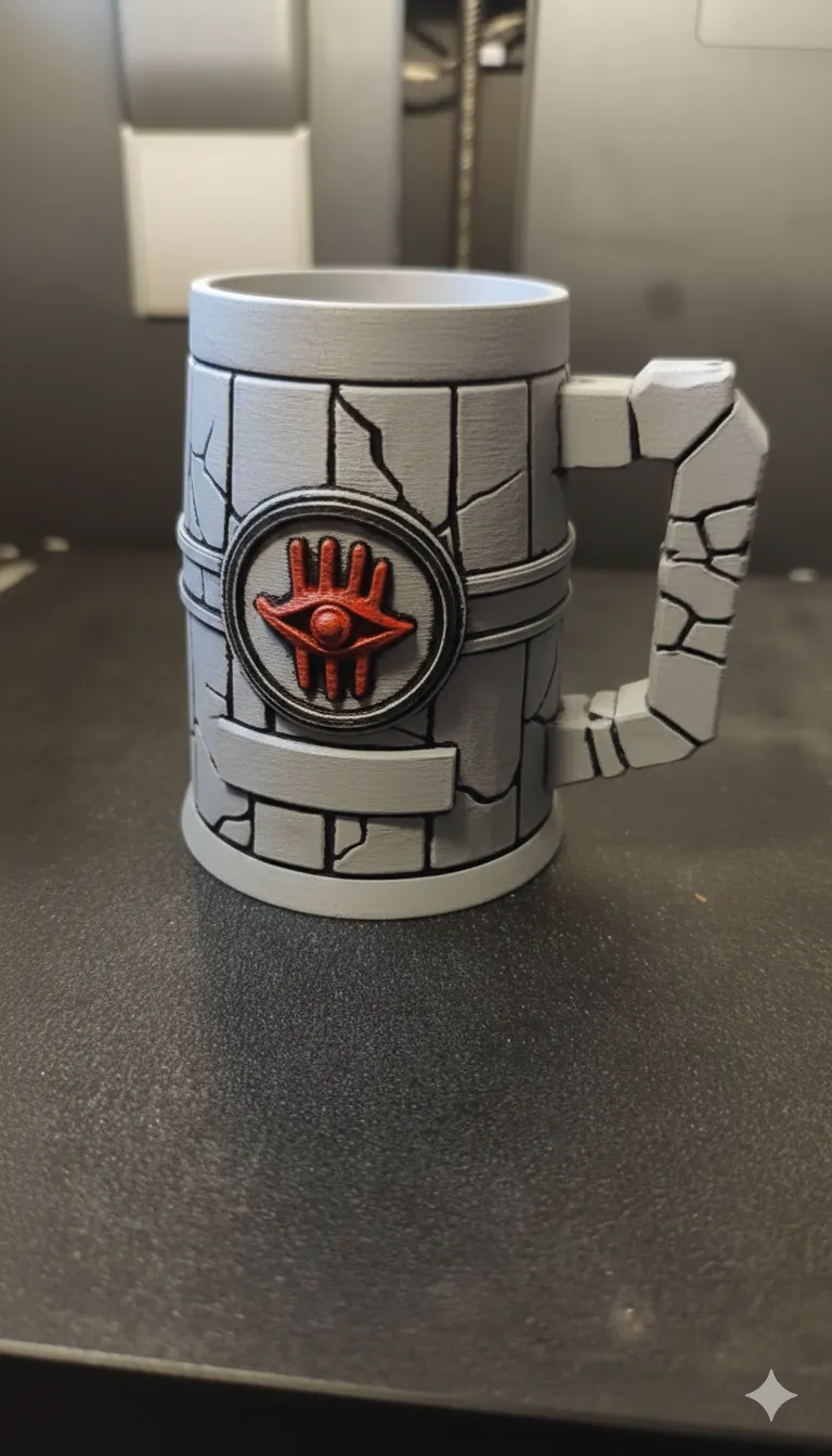 Isengard Stone Tankard – Inspired by Orthanc - Free 3D Print Model ...