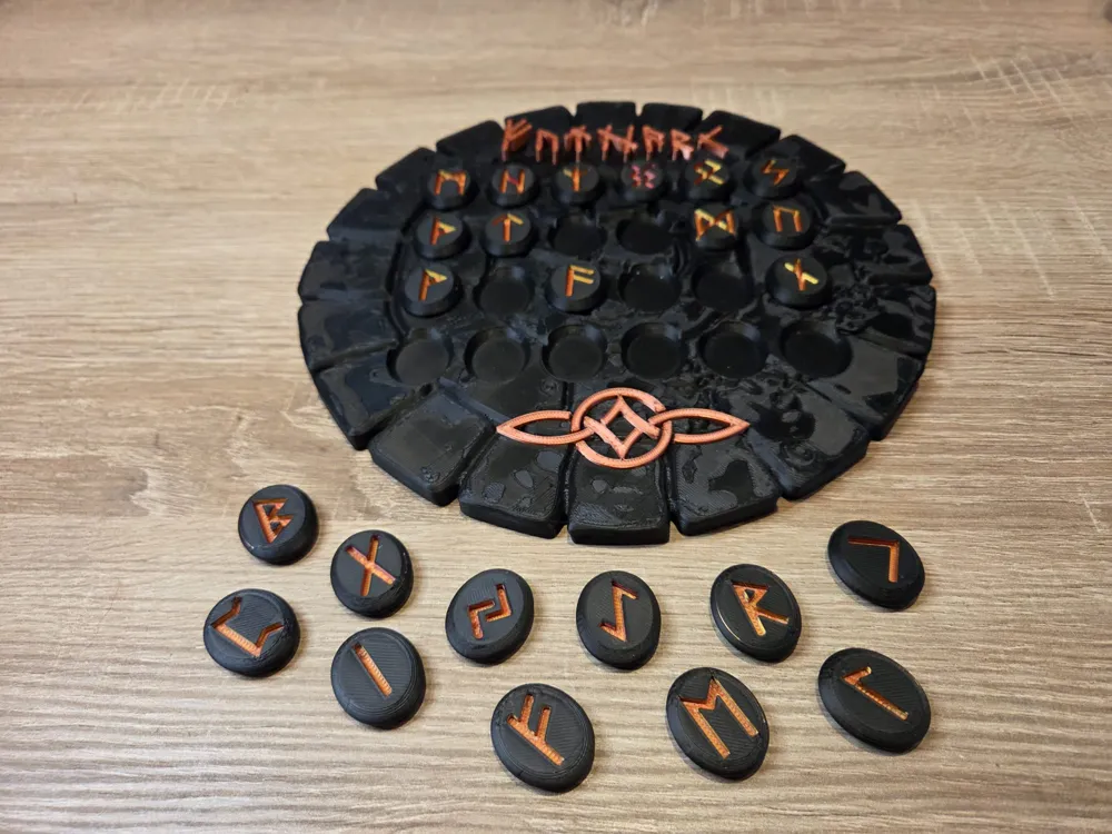 Viking Rune Stones with Board - Free 3D Print Model - MakerWorld