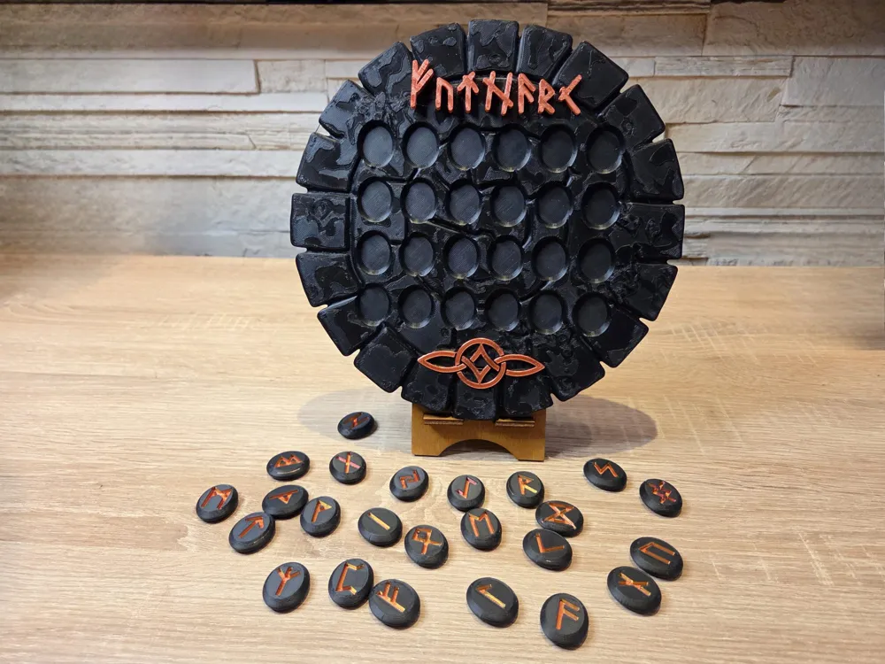 Viking Rune Stones with Board - Free 3D Print Model - MakerWorld