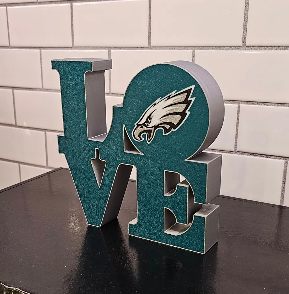 Philadelphia Eagles Love Sign by chrsrbz MakerWorld: Download Free 3D ...