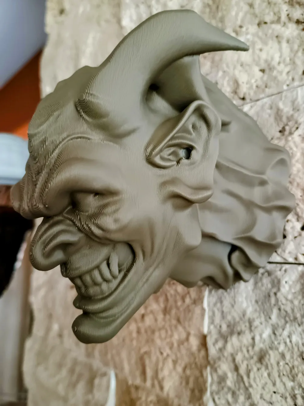 Grinning Demon Gargoyle Sculpture – Wall Decor by ovitek_ MakerWorld ...